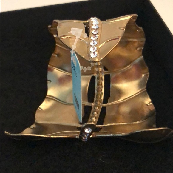 Ella | Jewelry | Gorgeous Bronze Gold Rhinestone Cuff Bracelet | Poshmark